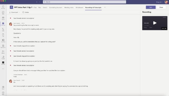 Meeting Transcription in Microsoft Teams – Sara Fennah's Blog