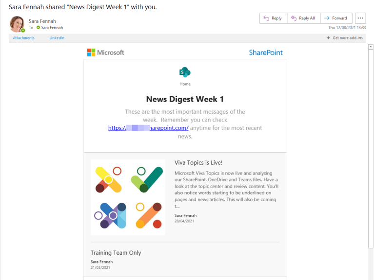 SharePoint Alerts, Notifications and News Digests – Sara Fennah's Blog
