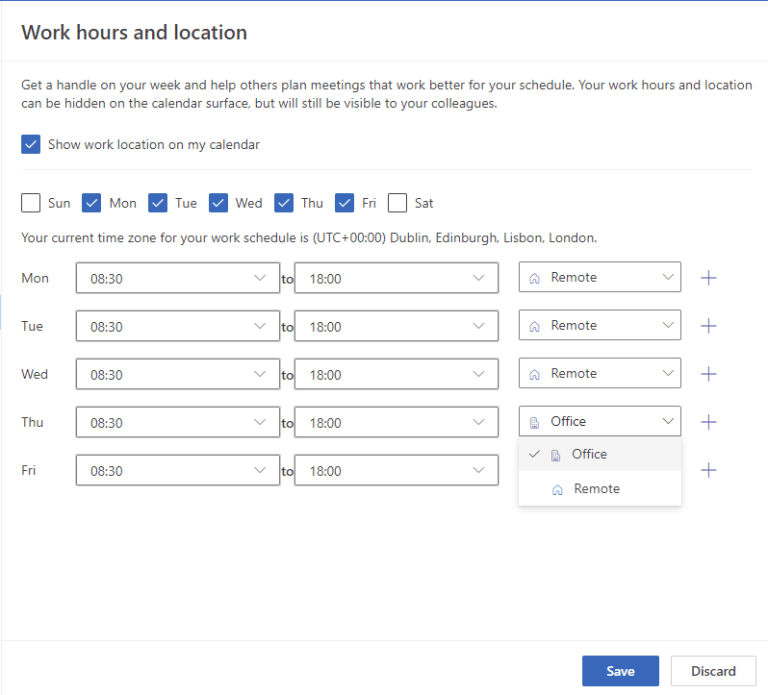 Hybrid Work Settings in Outlook – Sara Fennah's Blog